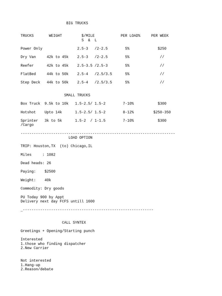 Rates and Load Option | PDF