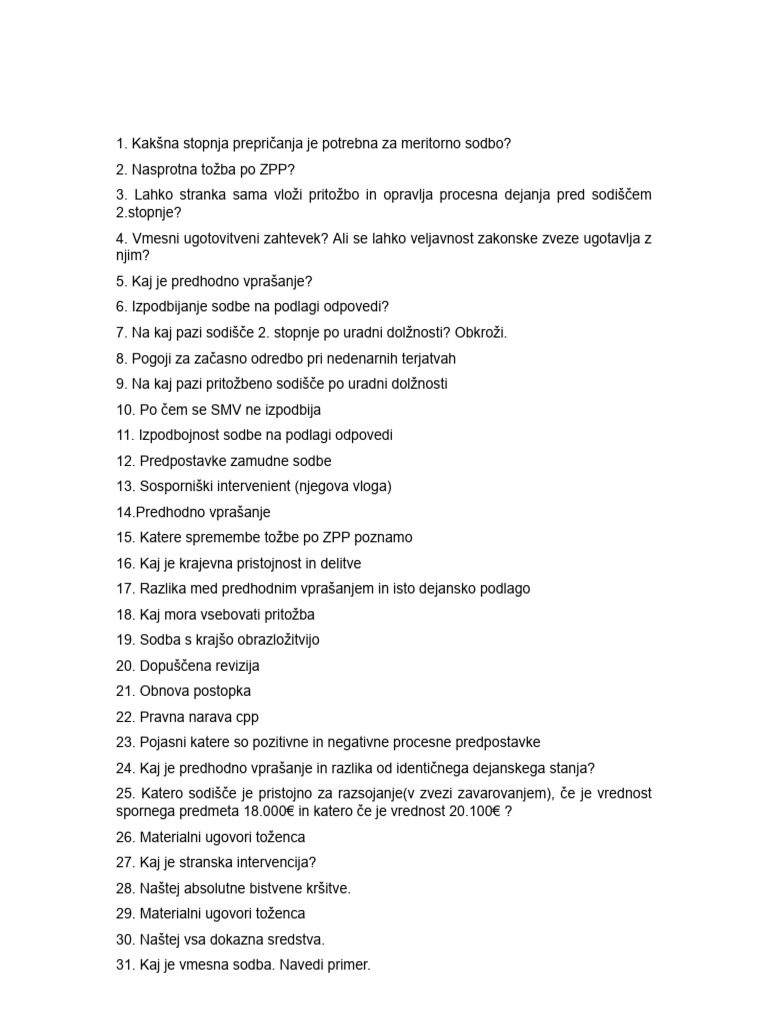 Vprašanja CPP | PDF