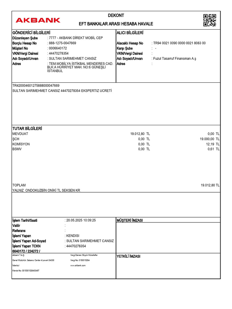 Akbank Dekont-7 | PDF