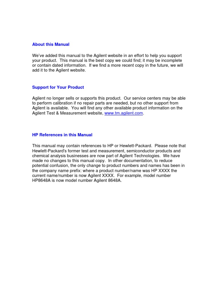 HP8566 Spectrum Analyzer | PDF | Bandwidth (Signal Processing ...