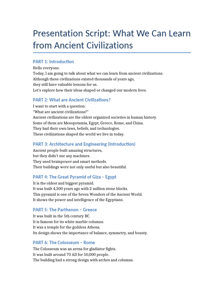 Lessons from Ancient Civilizations | PDF | Pyramid | Ancient Egypt