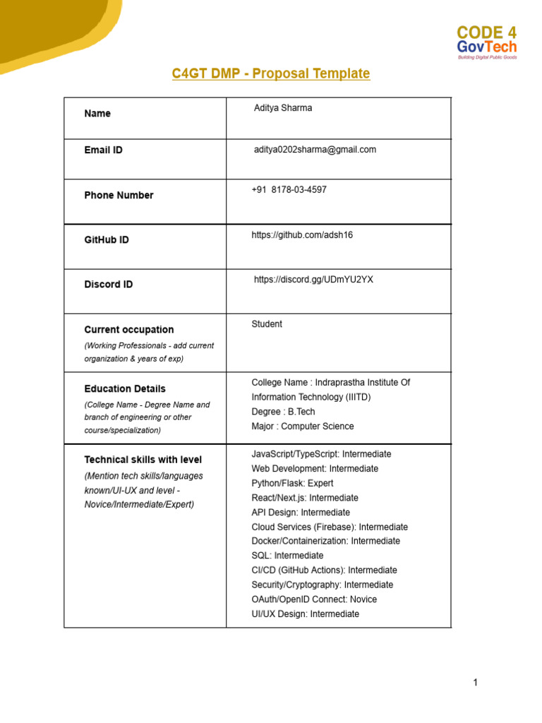 Aditya Sharma C4GT Proposal for Scheme Training Discovery Microservices ...