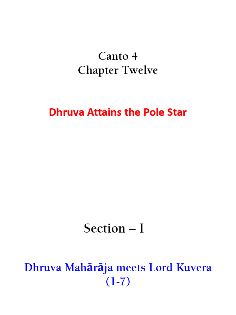 Canto 4 Chapter Twelve: Dhruva Attains The Pole Star | PDF | Āstika ...