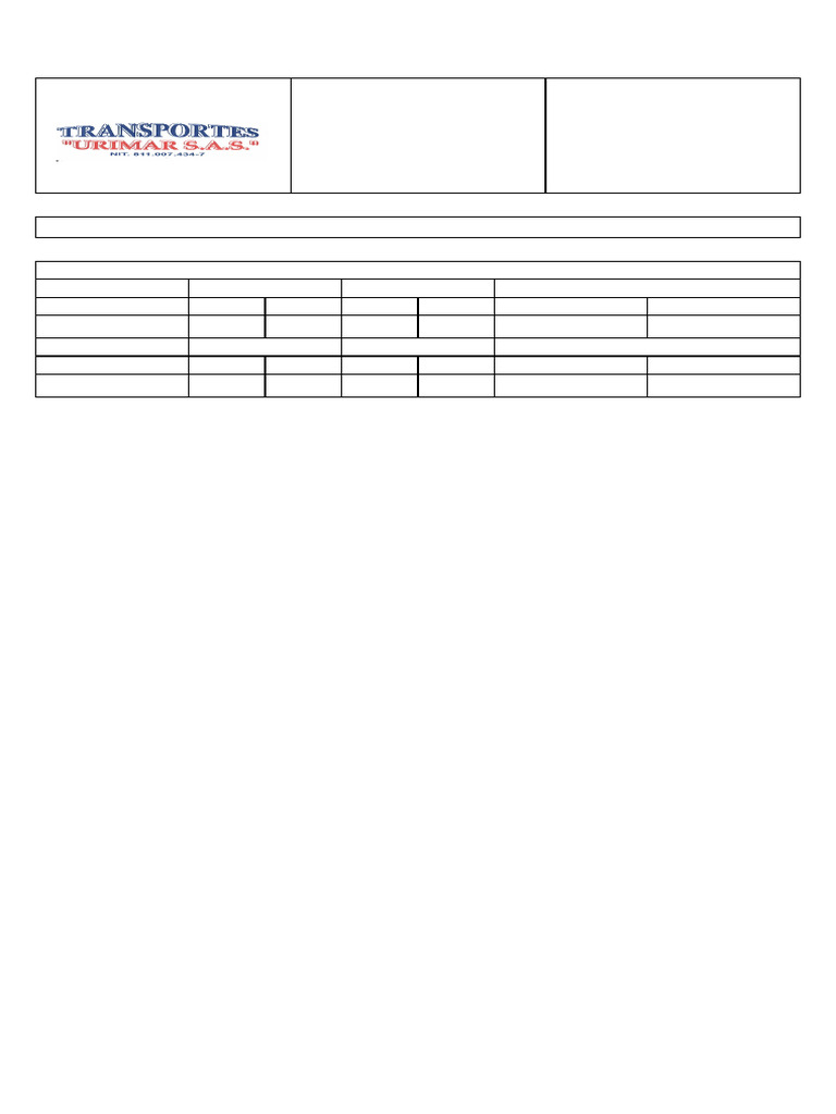 Transportes Urimar S.A.S NIT: 811007434: 372-30-26 372-32-26 CR 40 # 29 ...