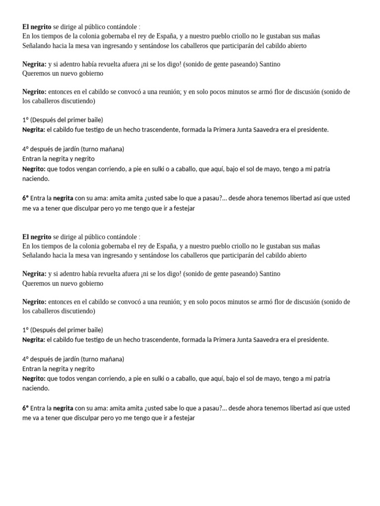 El Negrito S | PDF