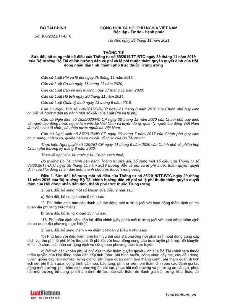 Thông tư-106-2021-TT-BTC | PDF