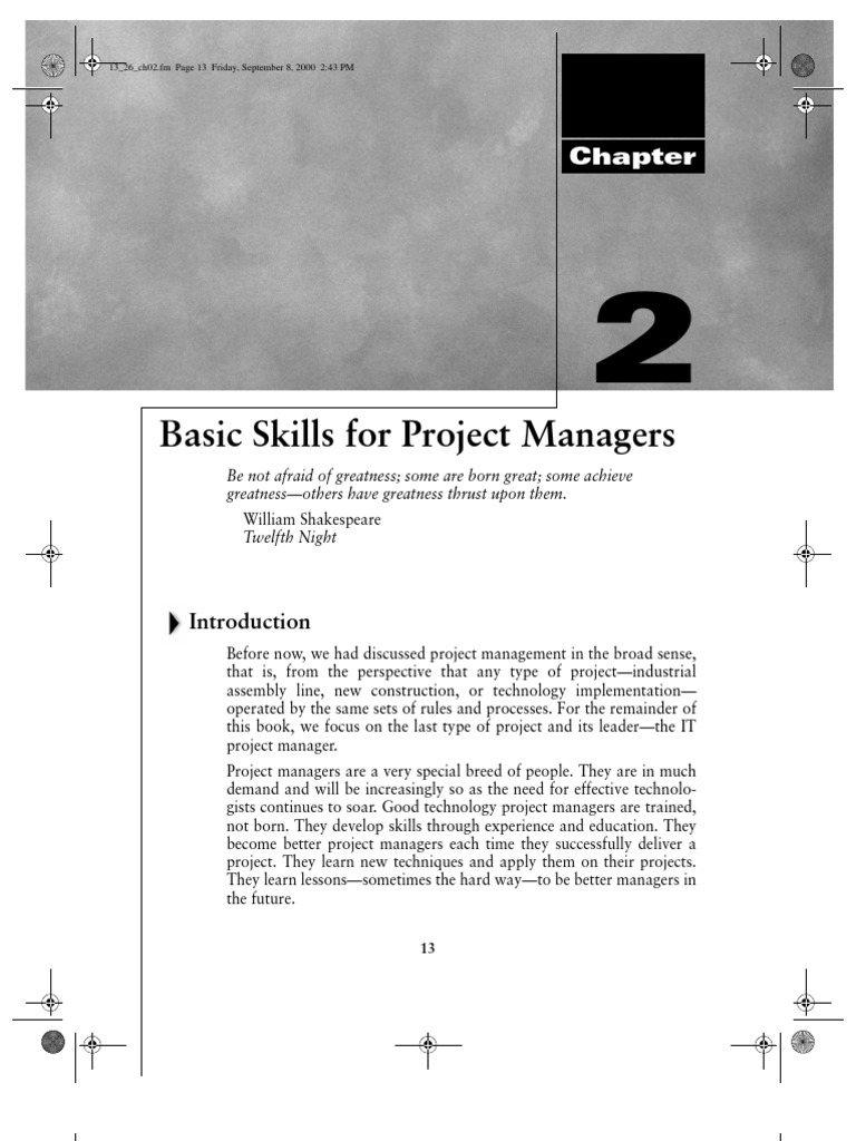 Basic Project Management Skills | PDF