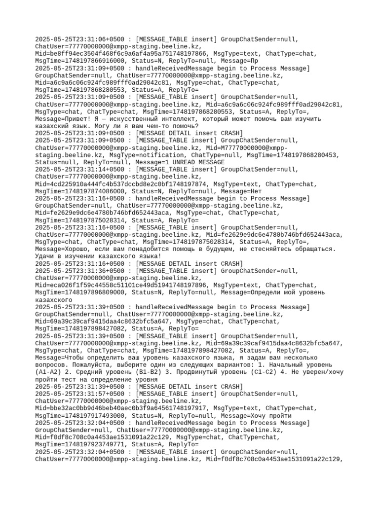 ChatLog 2025 05 25 | PDF