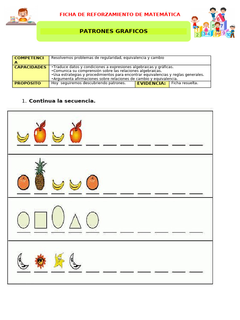 S2 - Ref Matemática - Reforzamos Patrones Gráficos | PDF