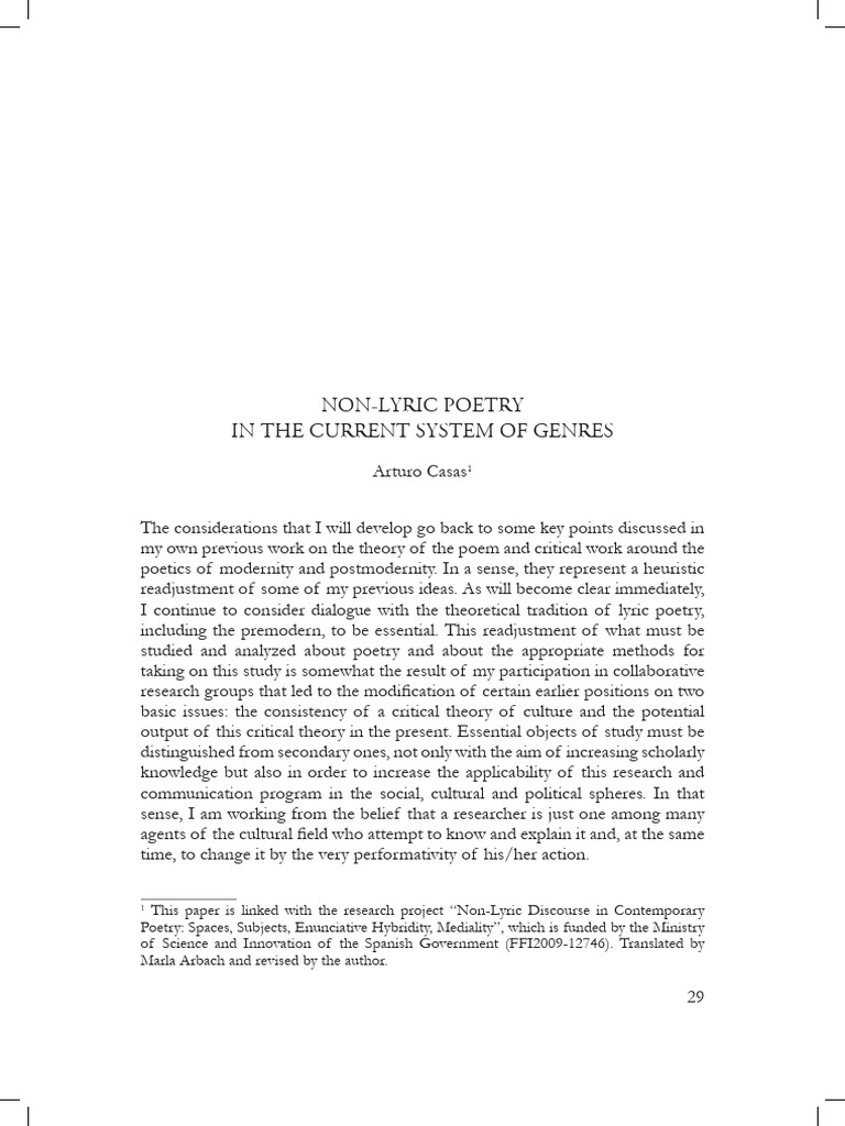 Non Lyric Discourses in Contemporary Poe | PDF | Discourse | Genre