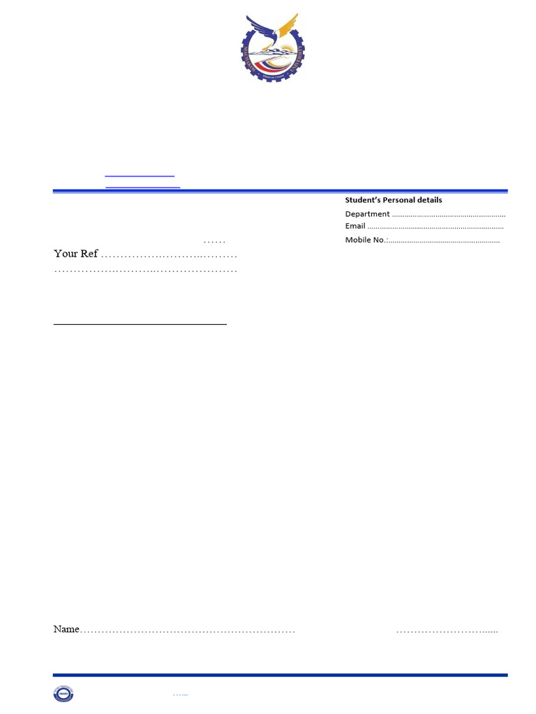 Industrial Attachment Application Requirements | PDF