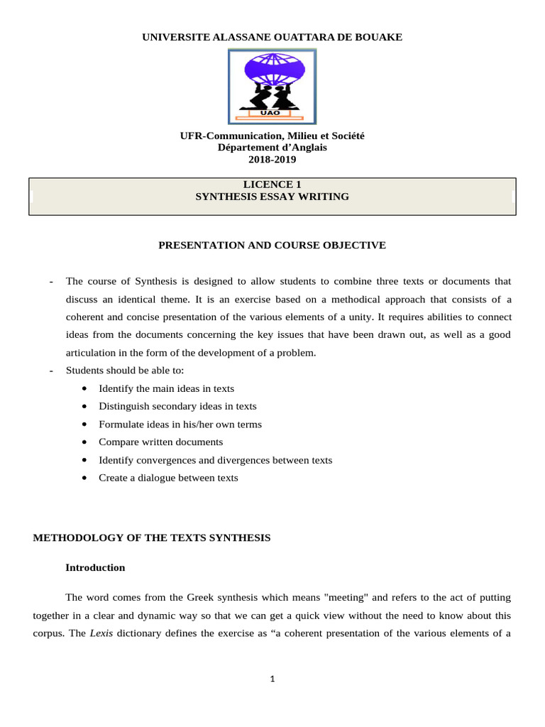 Synthesis Essay Licence 1 | PDF | Dream | Immigration