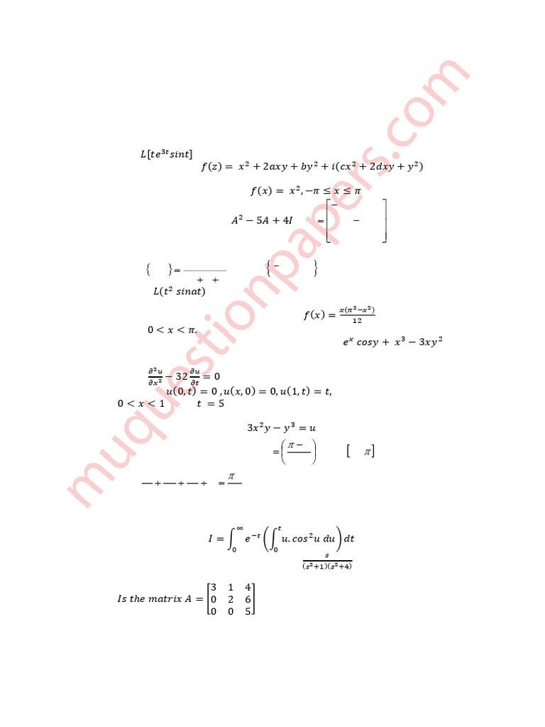 Be Chemical Engineering Semester 3 2024 May Engineering Mathematics ...