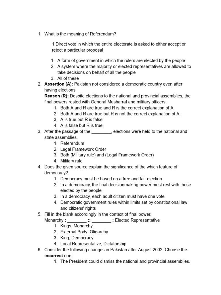 Class 9 SST Politics Chapter 1 | PDF | Democracy | Political Ideologies
