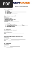 Sick Leave Form Template | PDF