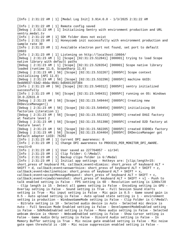 Medal App Initialization Log | PDF | File System | Graphics Processing Unit