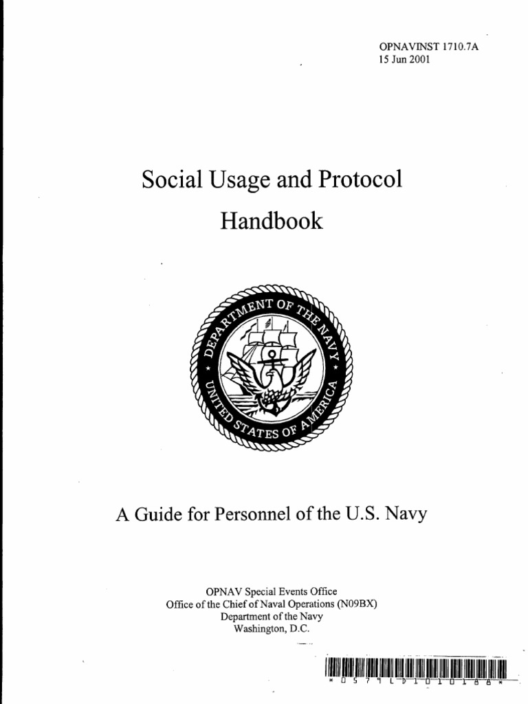 Social Usage and Protocol Handbook 1710.7a.pdf - Safe | PDF