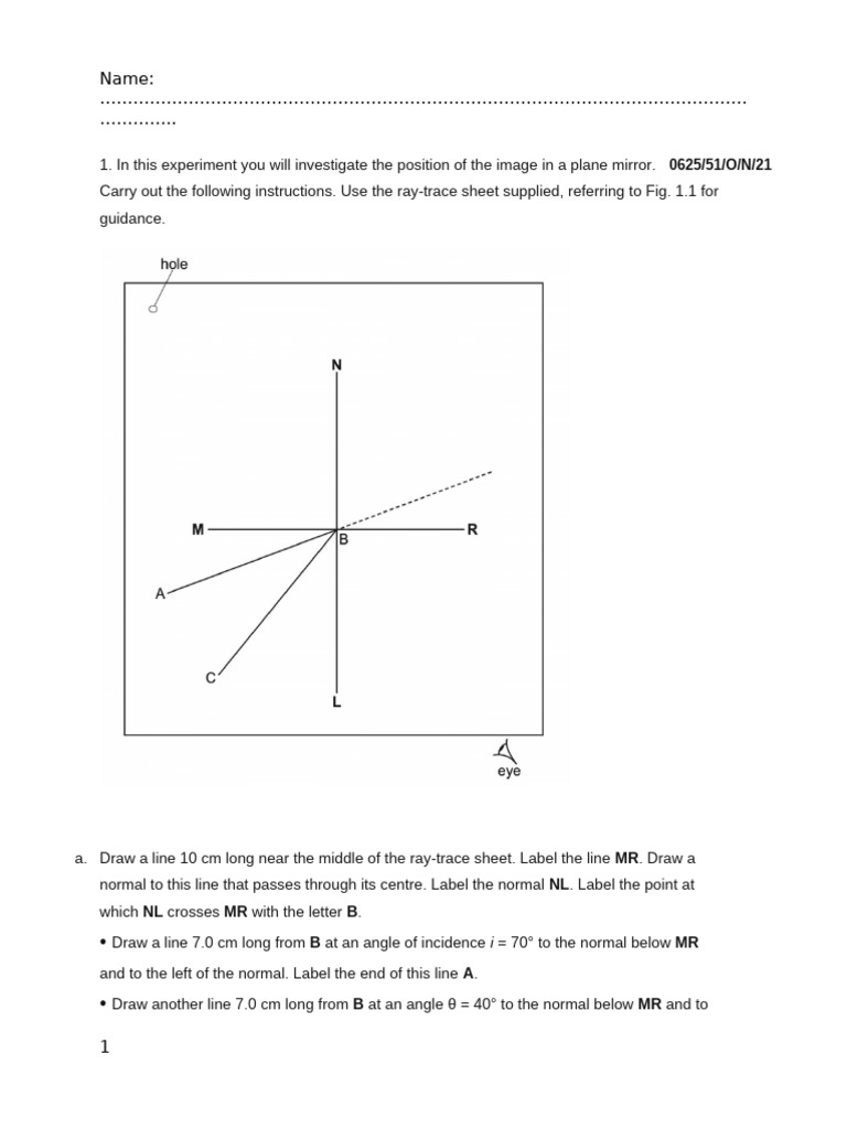 Igcse Pract Practice 4 25 | PDF | Angle | Mirror