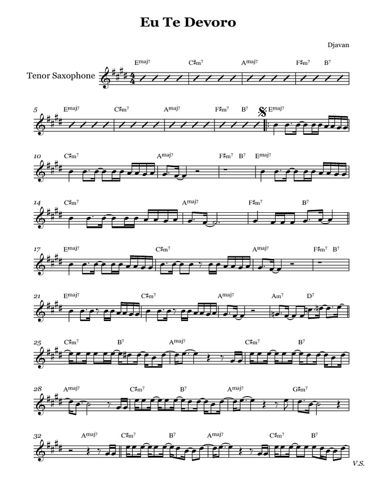 Eu Te Devoro - Tenor Saxophone | PDF | Chess Openings | Chess