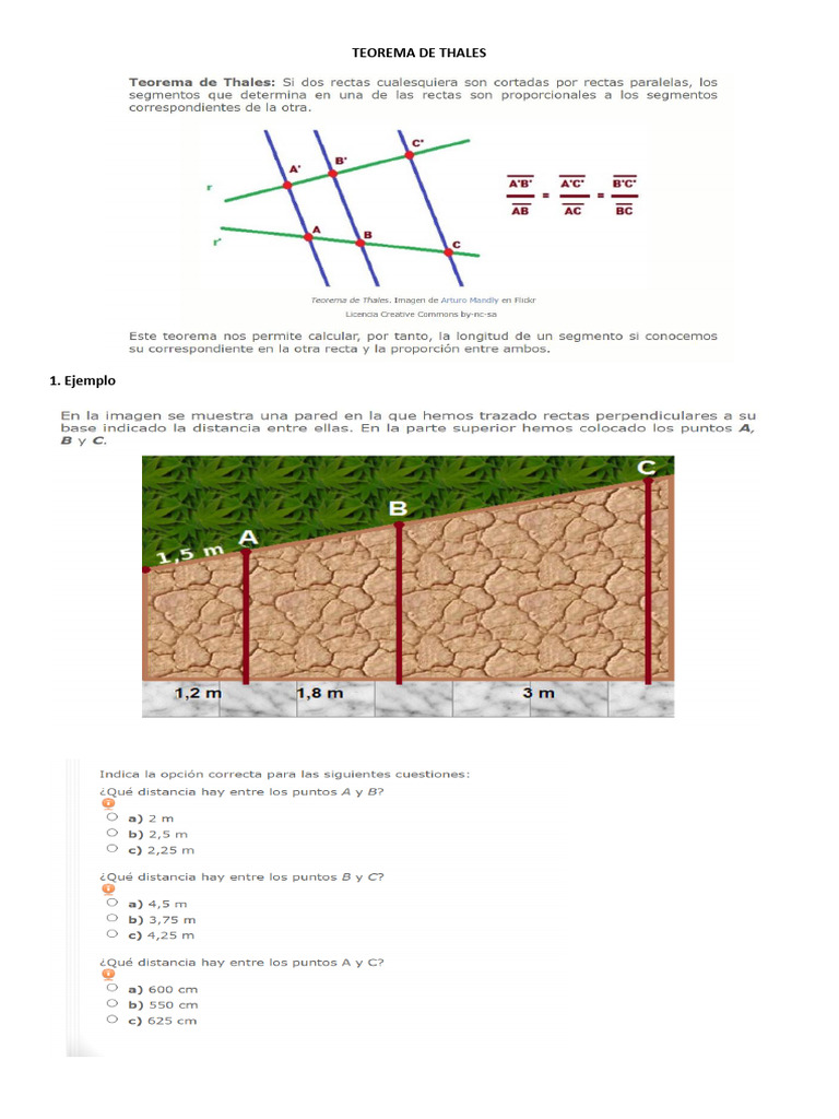Teorema de Thales | PDF
