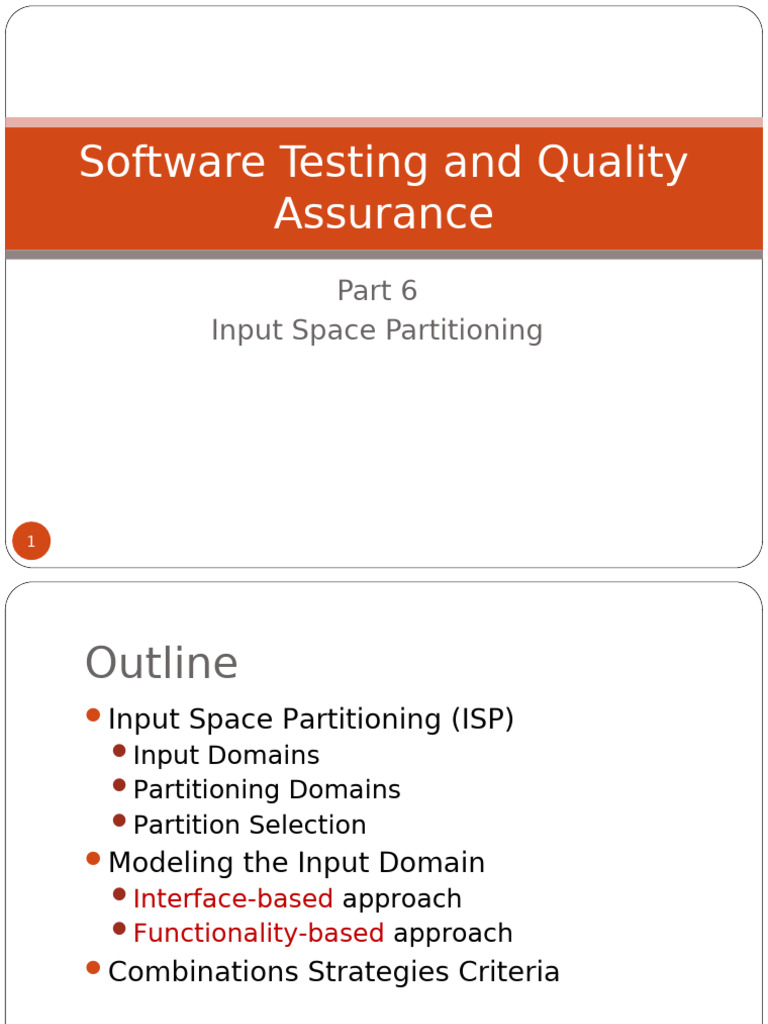 6 - Input Space Partitioning | PDF | Parameter (Computer Programming) | Function (Mathematics)