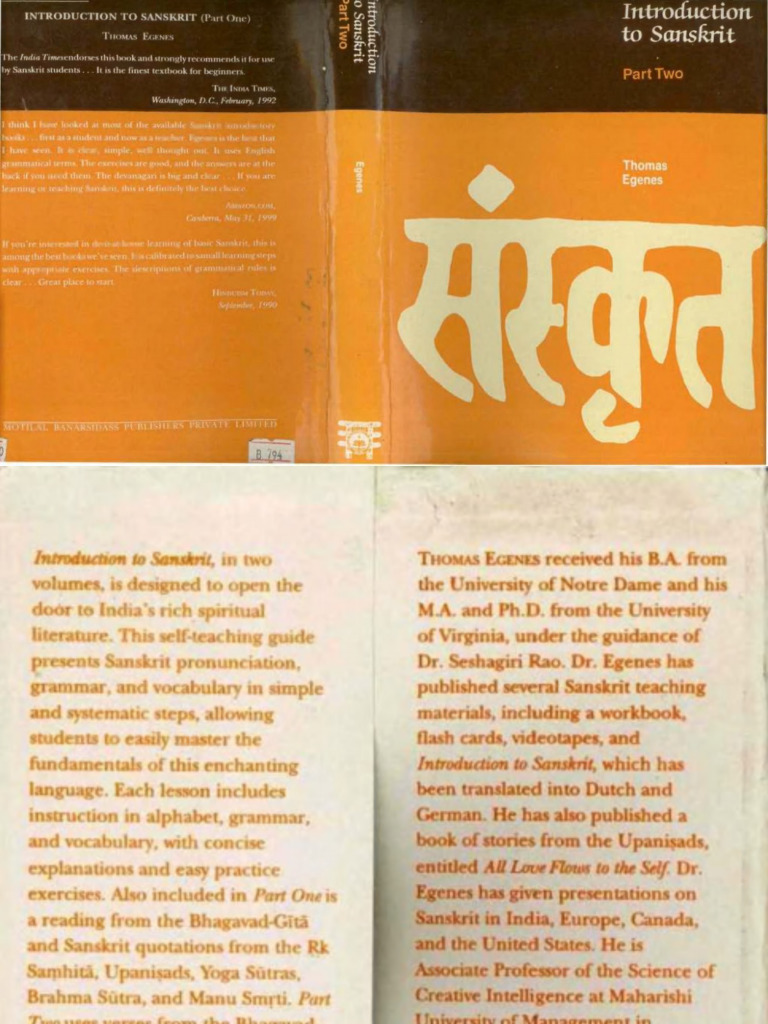 Introduction to Sanskrit: Part Two | PDF | Grammatical Gender | Verb
