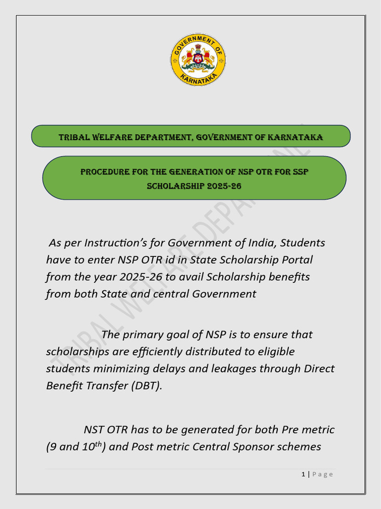 NSP OTR Registration Process 2025-26 | PDF | Cyberwarfare | Security