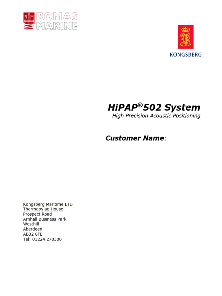 Kongsberg HiPAP 502 Single SystemROMAS | PDF | Computer Engineering ...