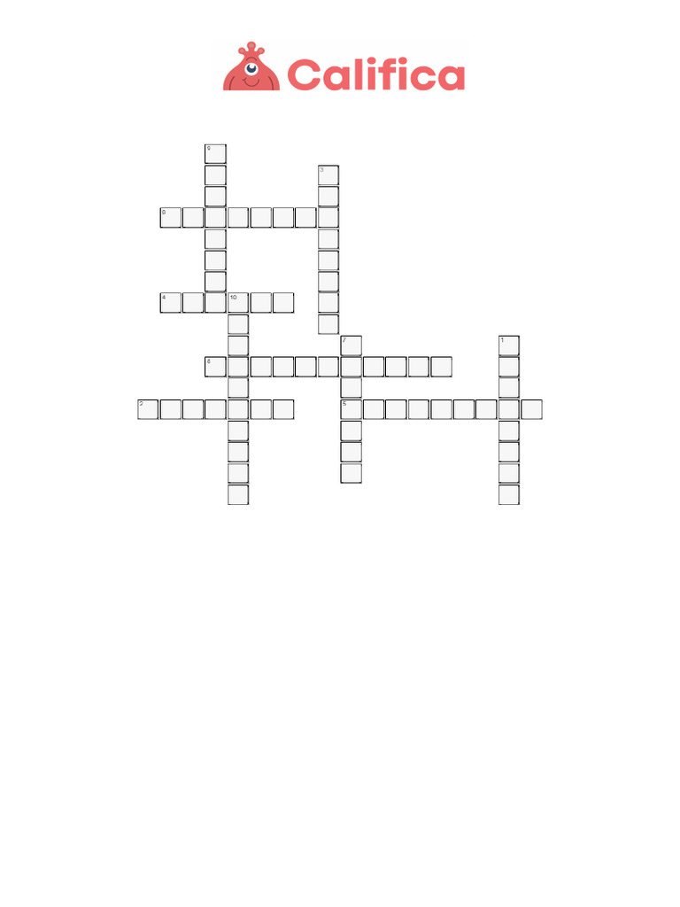 Crucigrama Califica | PDF