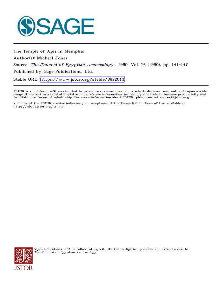 Temple of Apis in Memphis Overview | PDF | Ancient Egypt