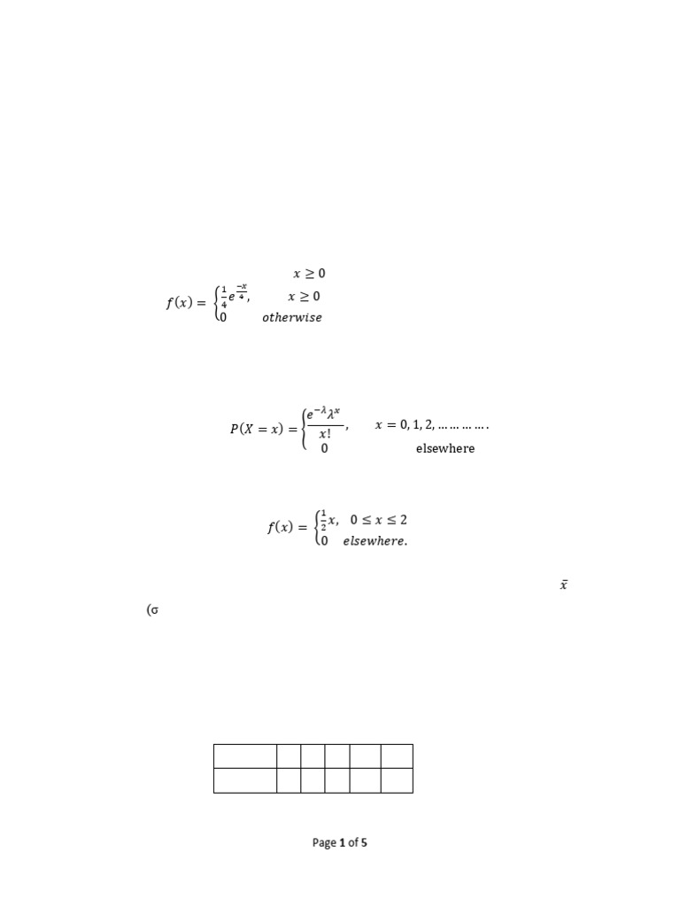 Revision Questions (Prob & Stats II) | PDF | Probability Distribution | Random Variable
