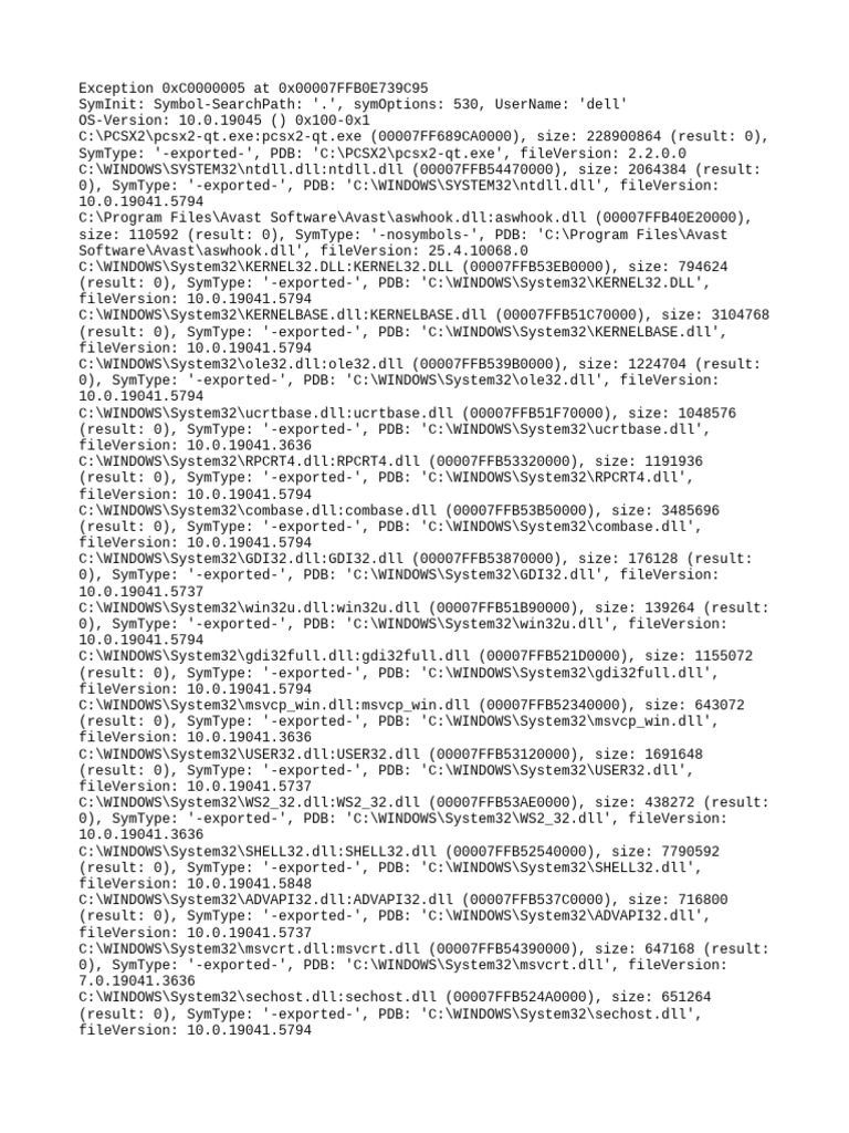 Crash 2025 05 25 09 30 27 645 | PDF | Computing | Computer Libraries
