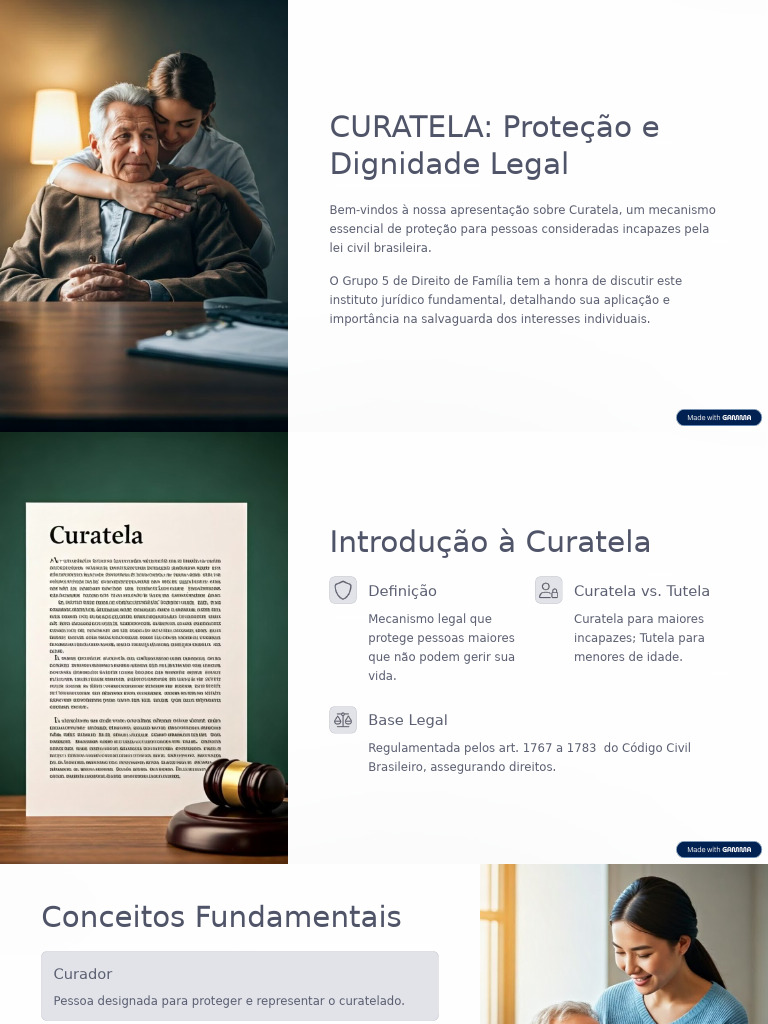 Curatela: Proteção Legal para Incapazes | PDF | Responsável legal | Justiça