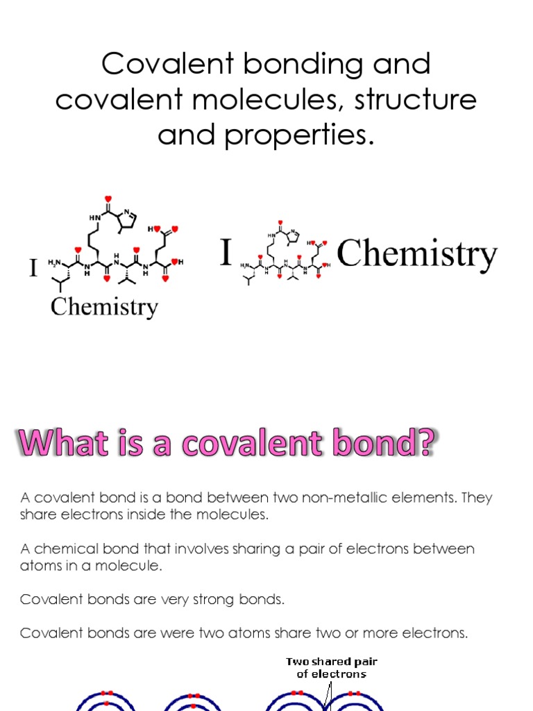 Covalent Bonding and Covalent Molecules, Structure and | PDF ...