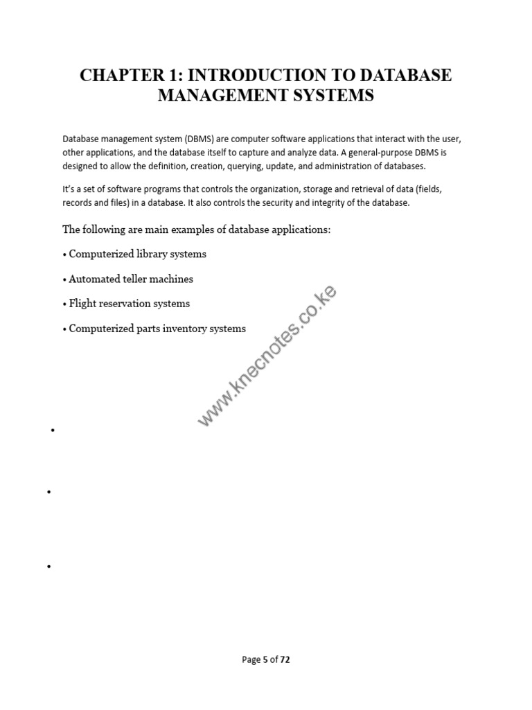 Dbms Chapter 1 Introduction-To-database | PDF | Databases | Computer Data