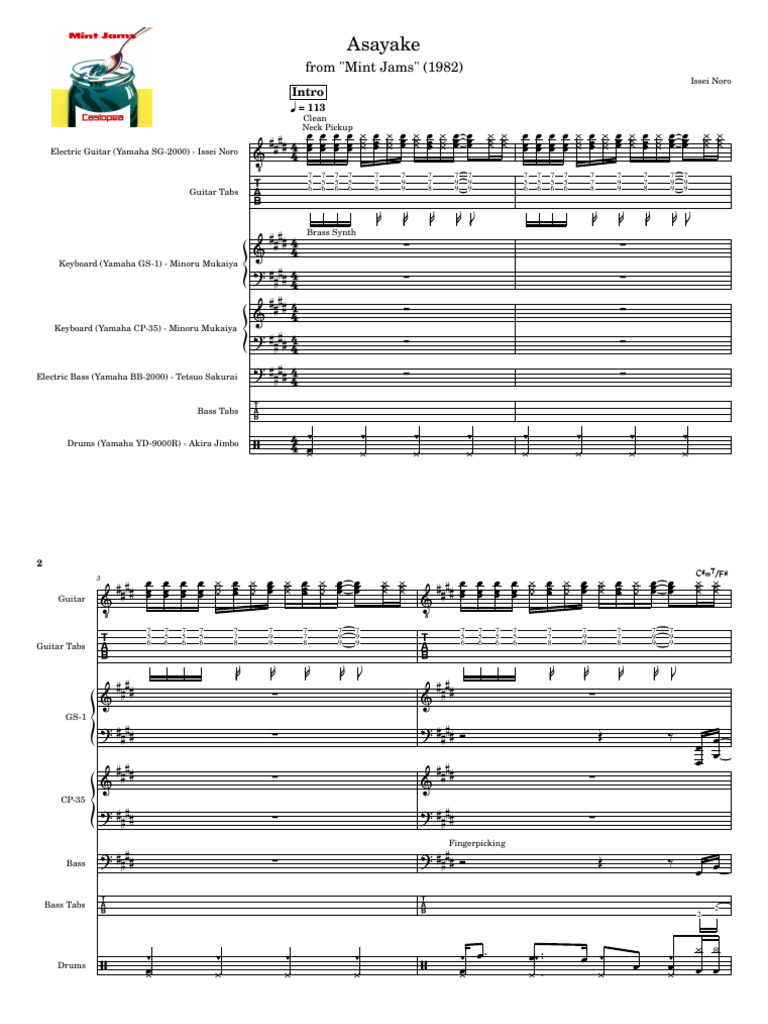 02.Asayake | PDF | String Instruments | Music Production