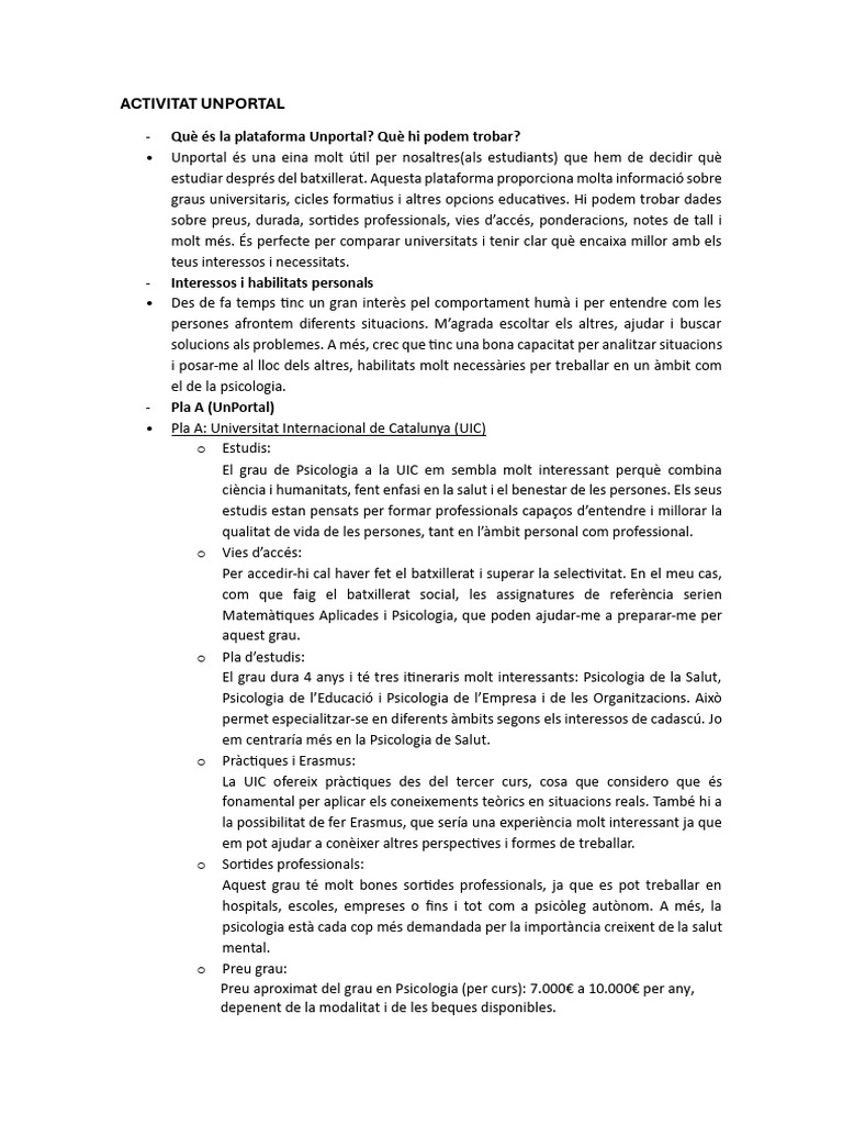 Activitat Unportal | PDF