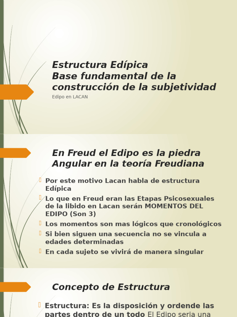 Estructura Edípica en Lacan y Freud | PDF | Complejo de Edipo | Jacques ...