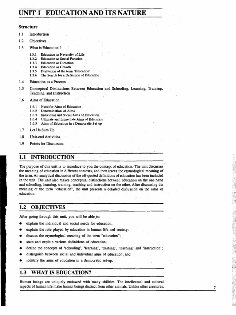 Education and Its Nature B.ed Study Material | PDF | Democracy ...