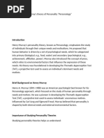 Murray's Theory of Needs Explained | PDF | Personality Psychology ...