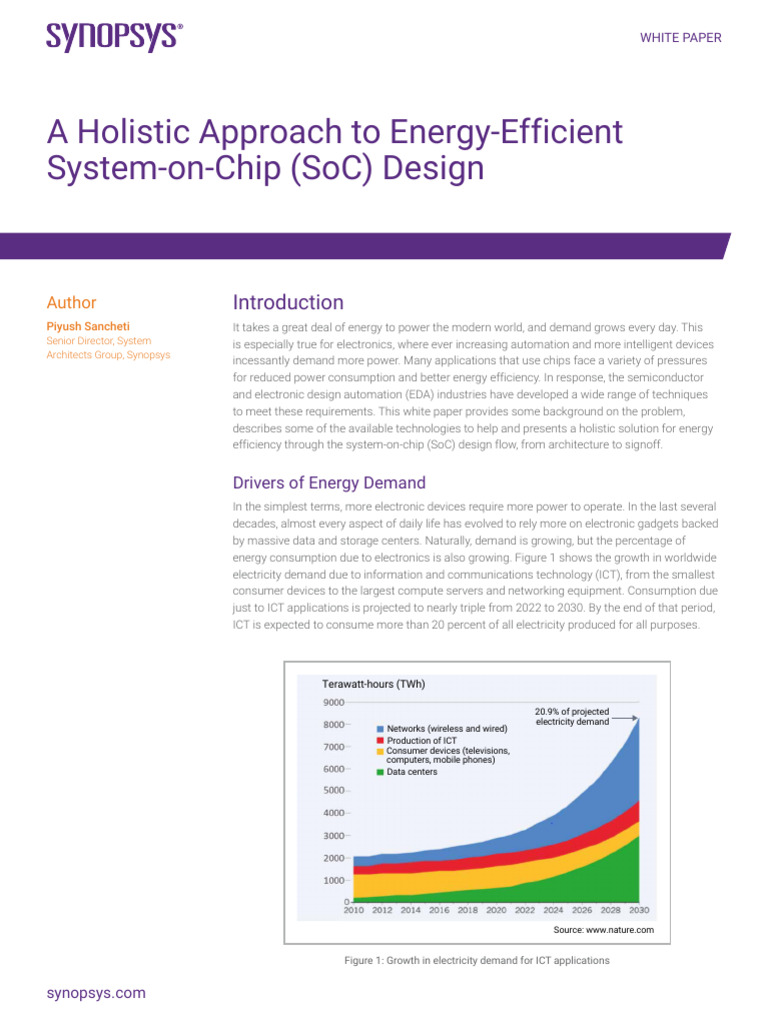 A Holistic Approach To Energy Efficient Soc Design WP | PDF | System On ...
