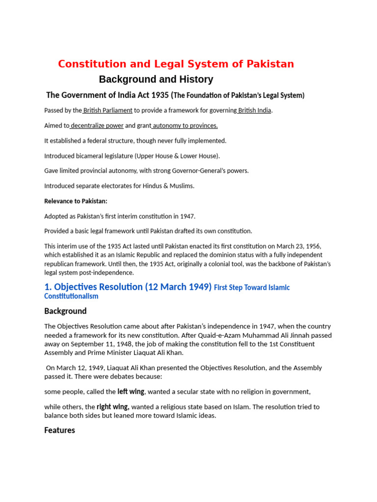 Constitution of Pakistan | PDF | Pakistan | Government
