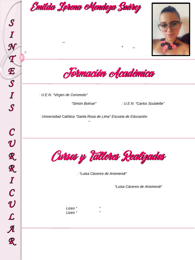 Emilda Lorena Mendoza Curriculum | PDF | Educación de la primera infancia