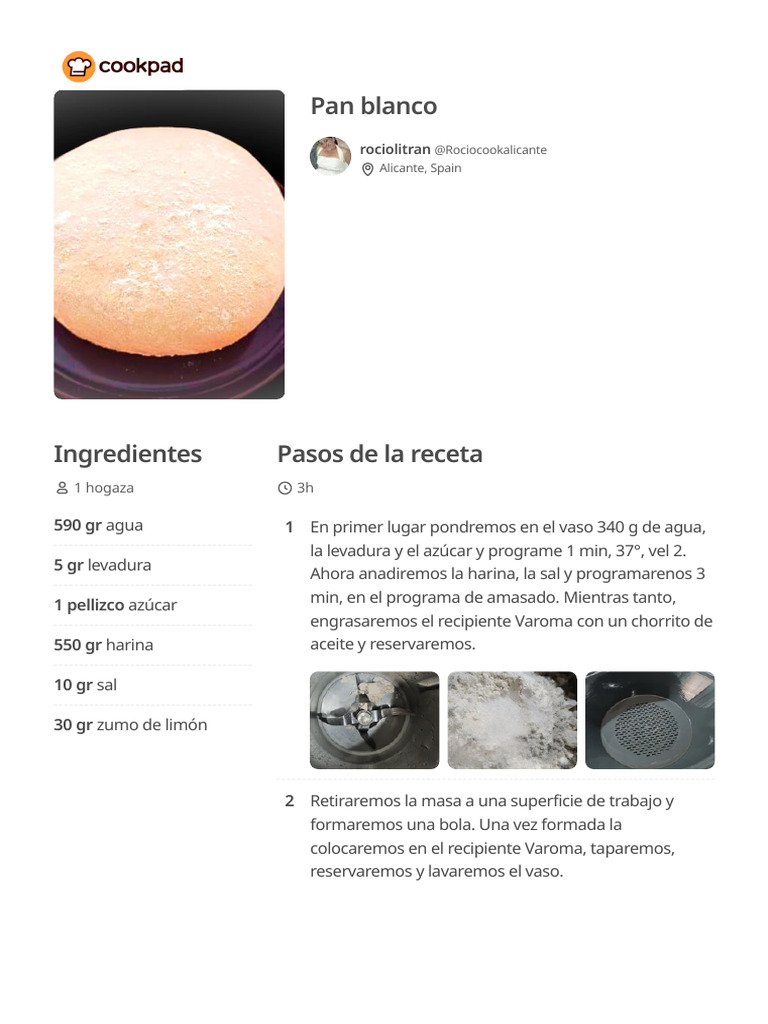 5 Pan Blanco Receta | PDF