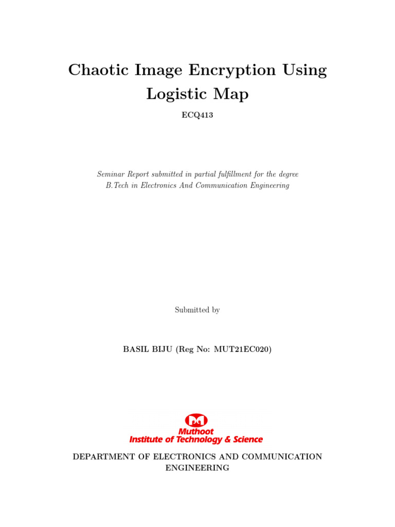 Seminar Report Jegan Copy | PDF | Chaos Theory | Accuracy And Precision