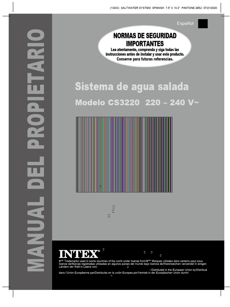 Manual Saltwater 4 Grs Eco Es | PDF | sal | Piscina