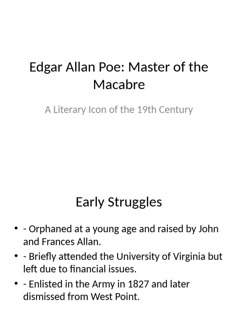 Edgar Allan Poe Presentation | PDF