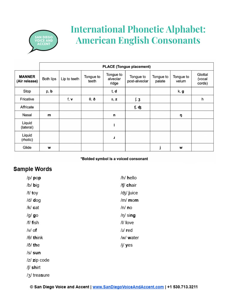 IPA - Consonants | PDF