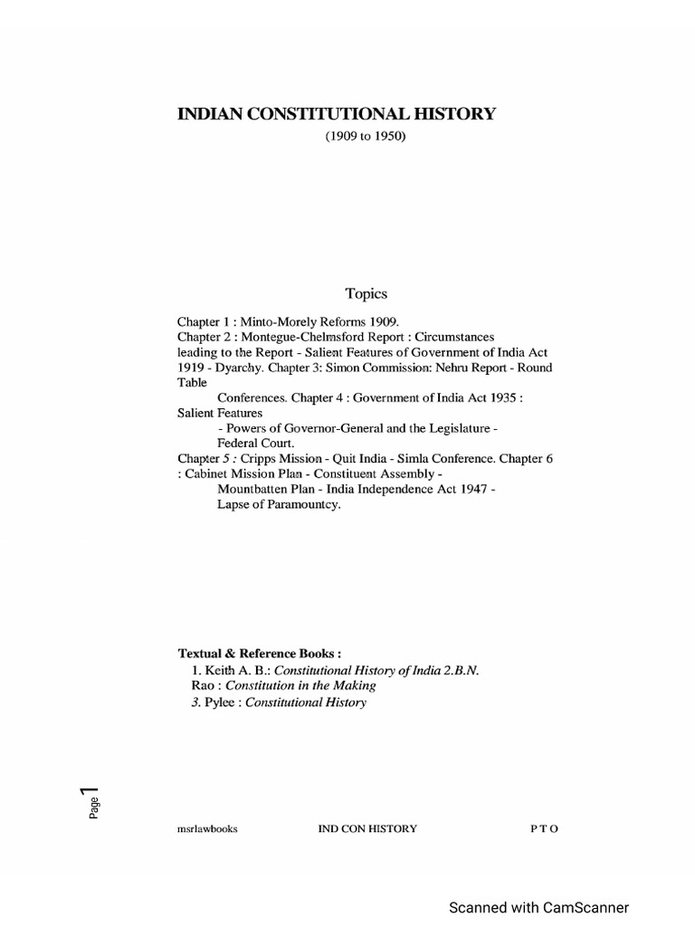 Indian Constitutional History | PDF