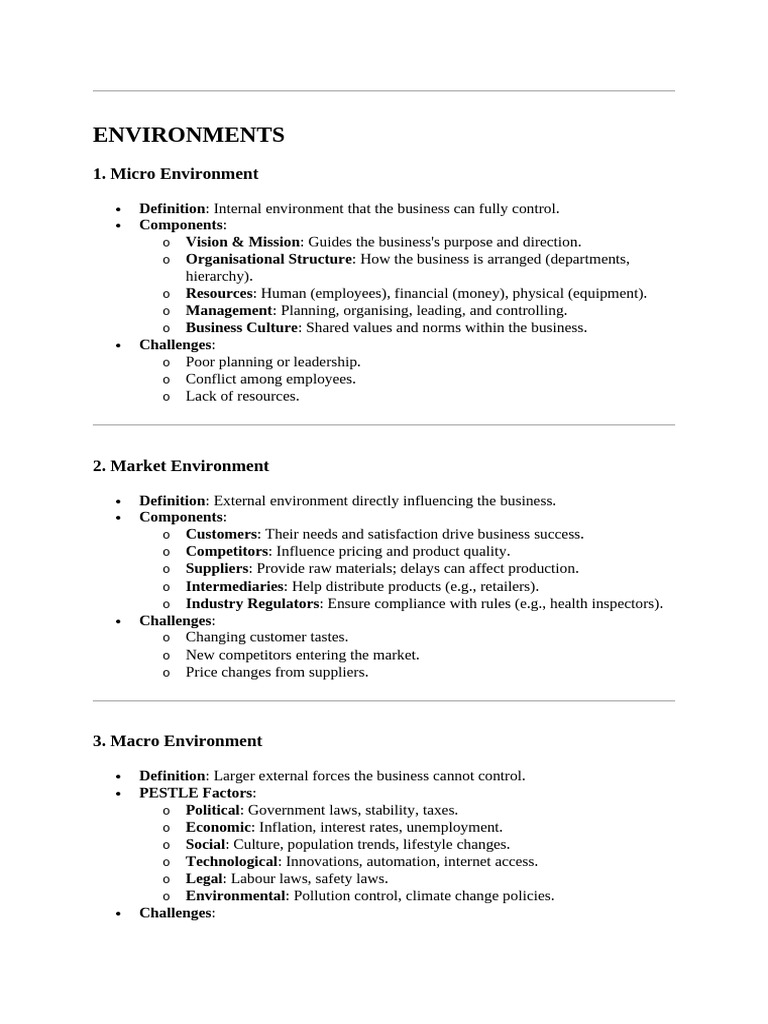 Business Environments and Operations Guide | PDF | Business | Economies